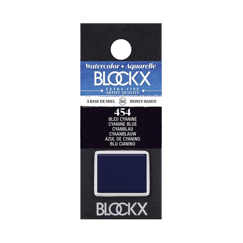 Watercolour Half Pan - Blockx Cyanine Blue C41454BXC — Officecentre