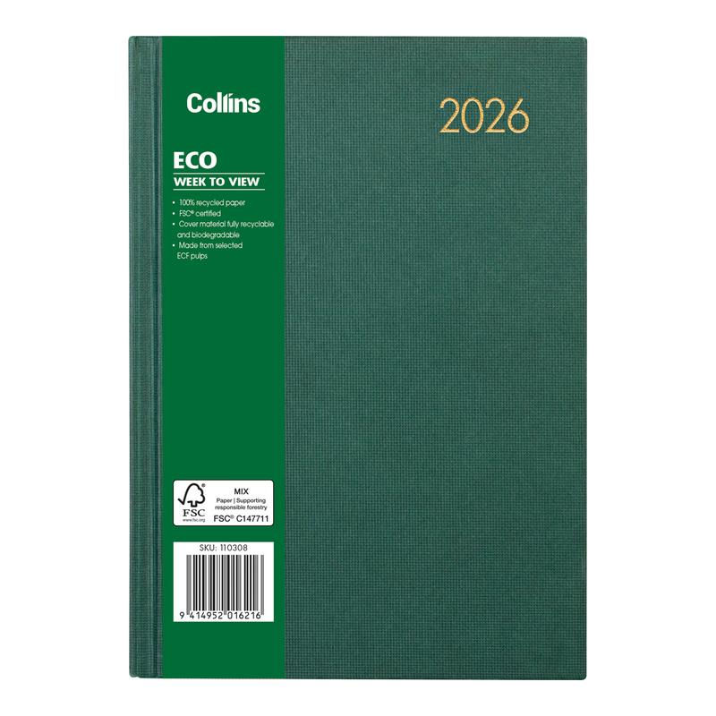 Eco A53 Week Per View Diary 2026 - Collins — Officecentre