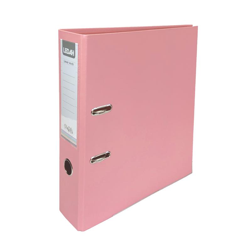 Pastel Binder Pink A4 - Ledah Lever Arch 300010 — Officecentre