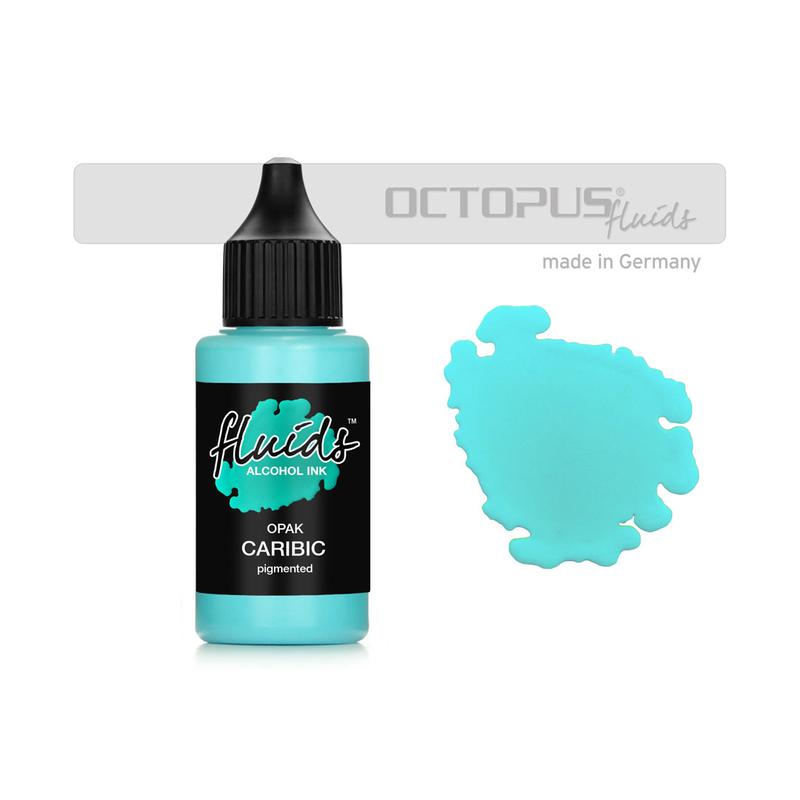 Alcohol Ink - Octopus Fluids Opak Caribic Blue 30ml — Officecentre