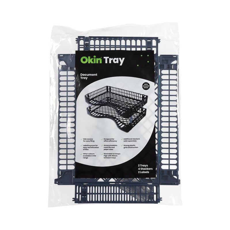 Document Tray Blue - Okin, Pack of 2 ODTBLU — Officecentre