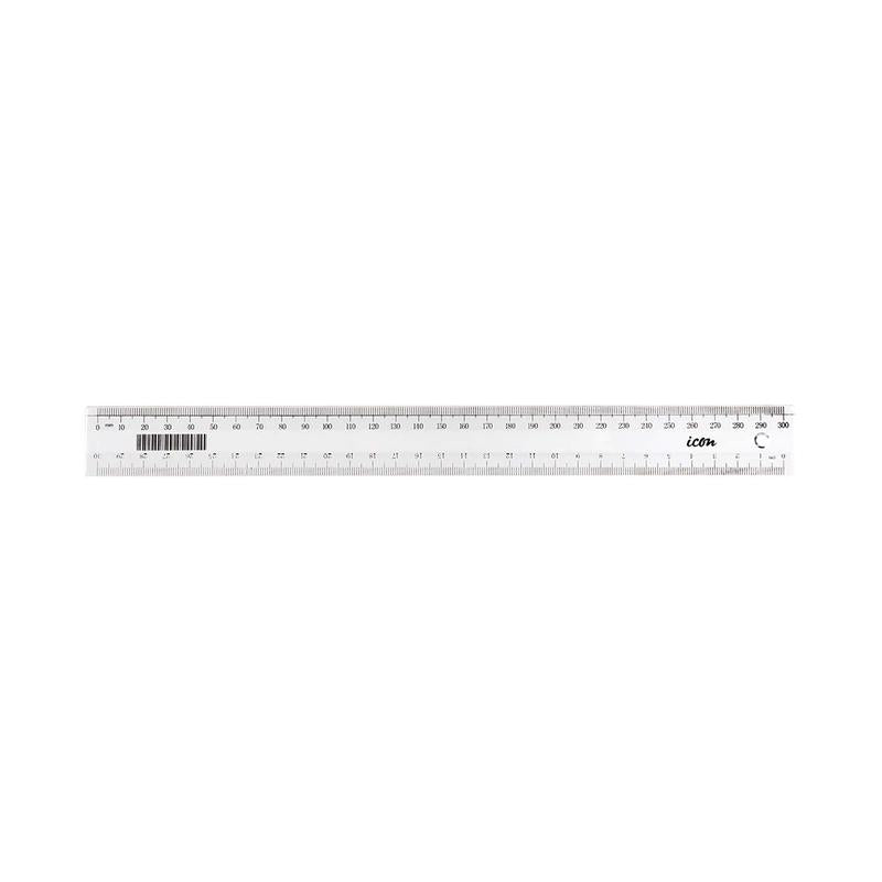 Icon Ruler Clear Narrow 30cm - Okin — Officecentre
