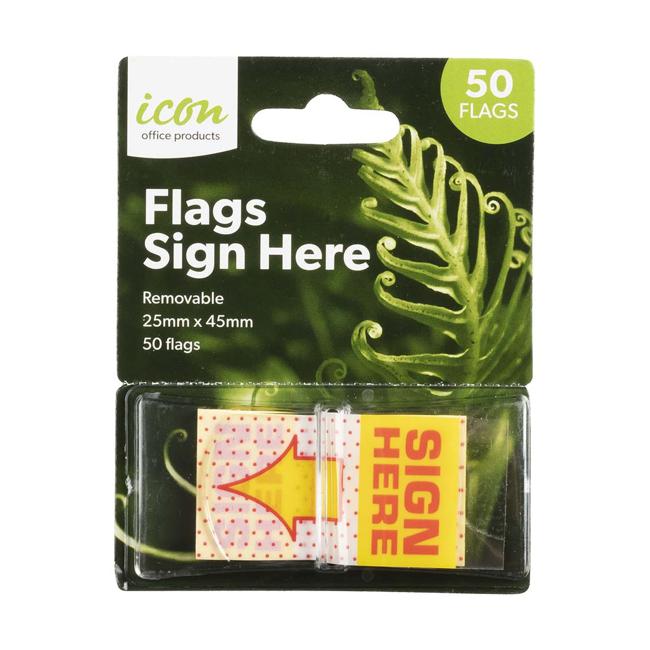 Icon Pop-up Flags Sign Here — Officecentre