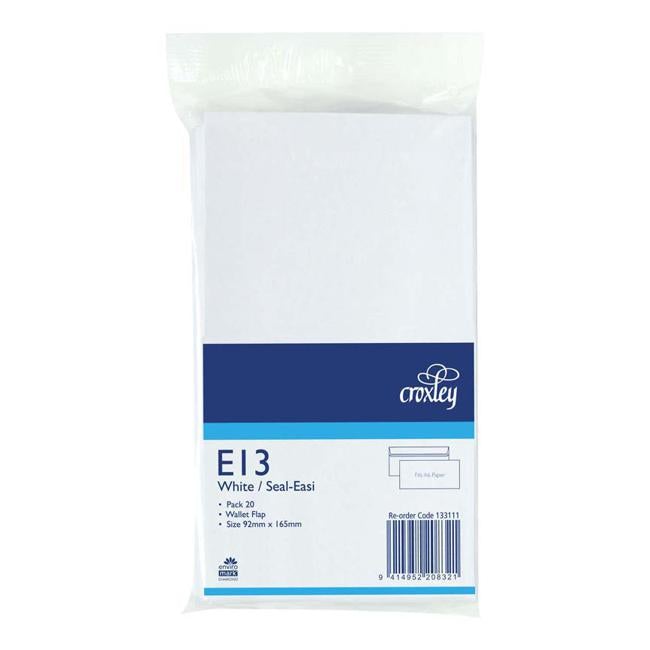 Croxley Envelope E13 Seal Easi 20 Pack — Officecentre