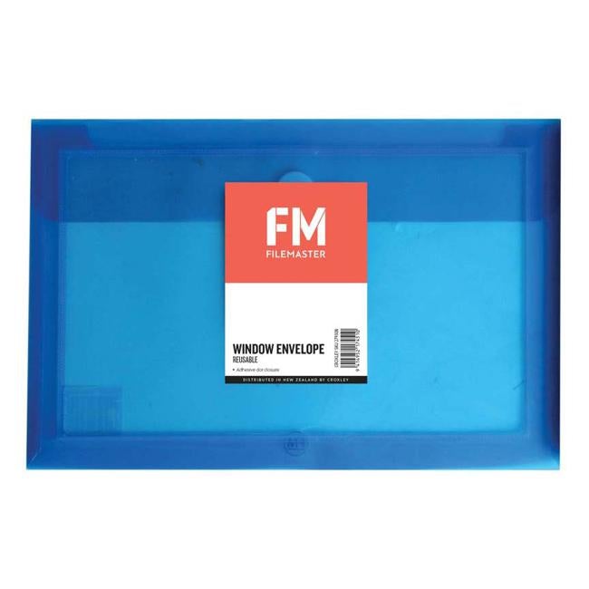 FM Envelope Reusable Blue Window Polyprop — Officecentre