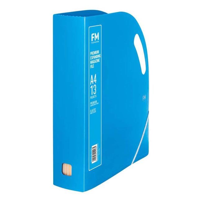 FM Prem Expanding Magazine File Ice Blue — Officecentre