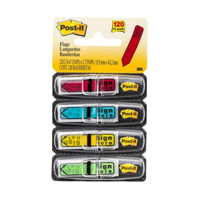 Post-it Arrow Flags 684-SH 12x43mm Sign Here Pack of 5 — Officecentre