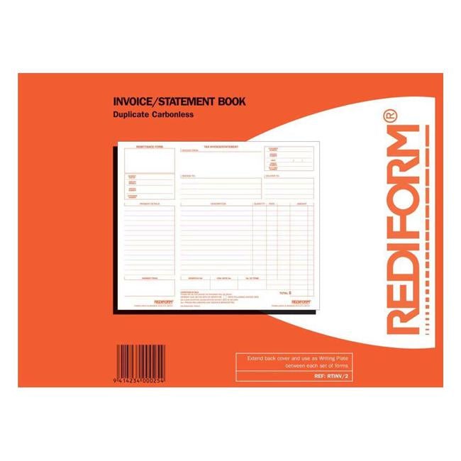 Rediform Book Rtinv/2 Invoice Statement Duplicate 50 Leaf — Officecentre